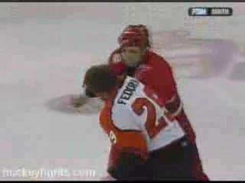 Todd Fedoruk vs. Tim Gleason, February 22, 2007 - Philadelphia Flyers ...