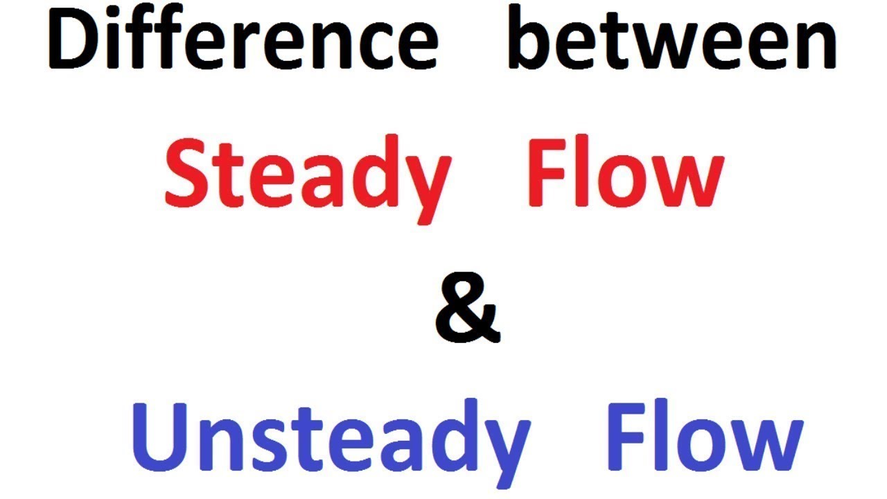 Difference between Steady Flow & Unsteady Flow
