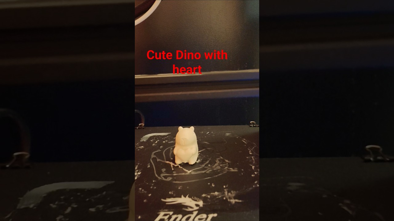 Day6: 3D printing of Cuto dino with heart#3dprinting #cutebaby #love#trendingnow5