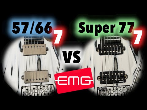 EMG Super 77-7 & Maverick Five 7 String Set - Black | DHL | Reverb