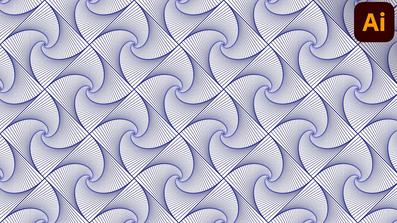 Create a Spiral Pattern with Squares | ILLUSTRATOR TUTORIAL
