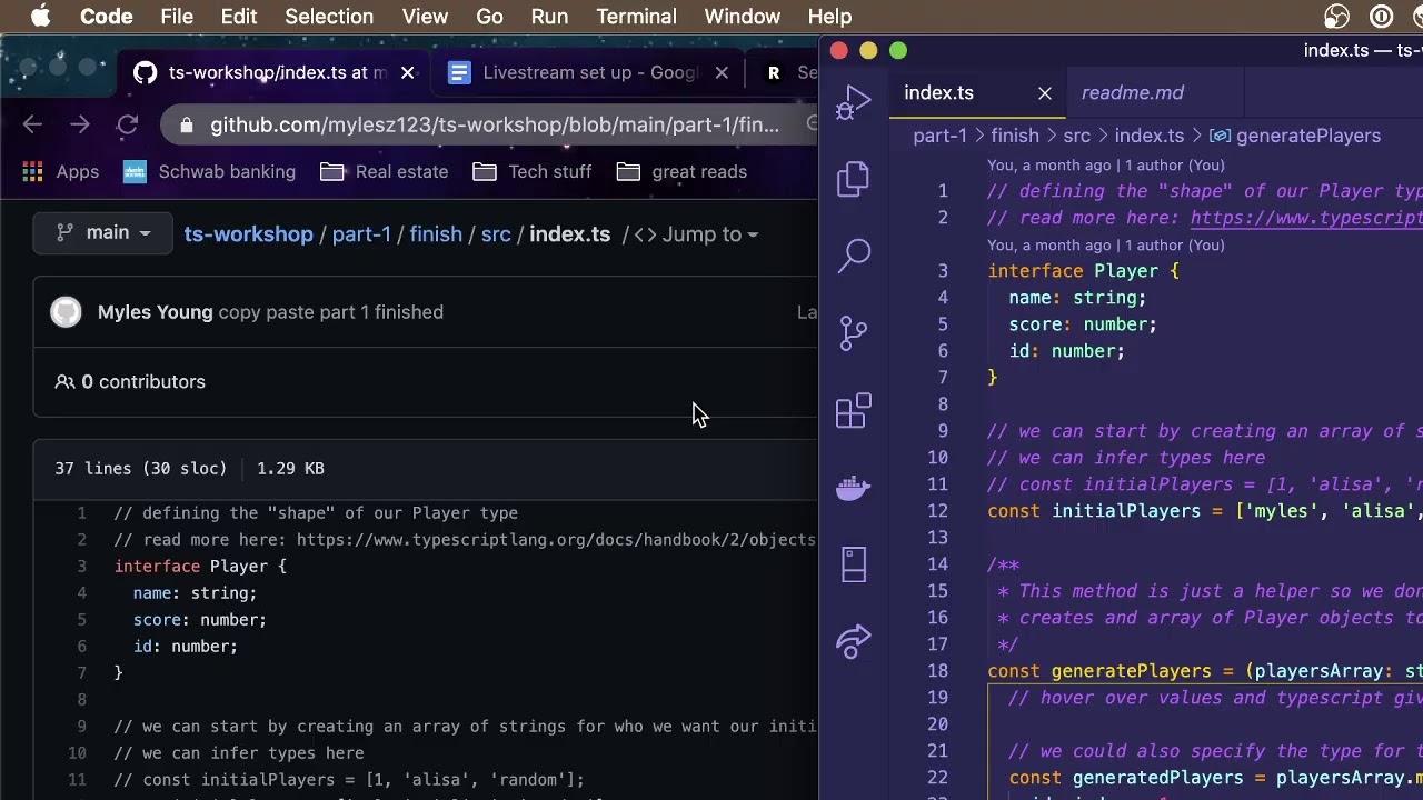 Refactoring a React app with Typescript with Myles Young