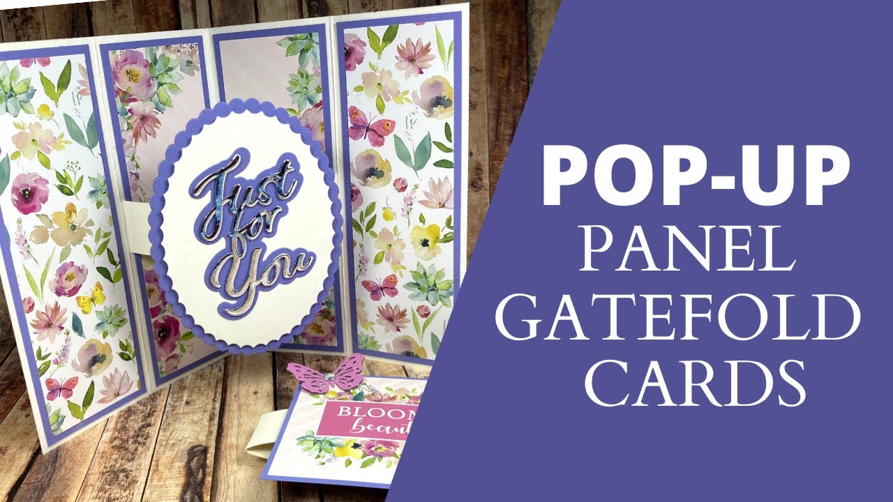2 STUNNING Pop Up Panel Gatefold Cards