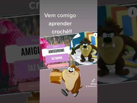No canal @sheilacrochetv Tutorial completo do Amigurumi Taz!! #shorts #shortsyoutube