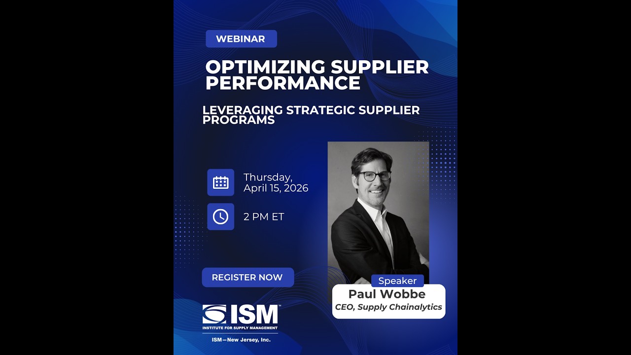 Optimizing Supplier Performance - Leveraging Strategic Supplier Programs