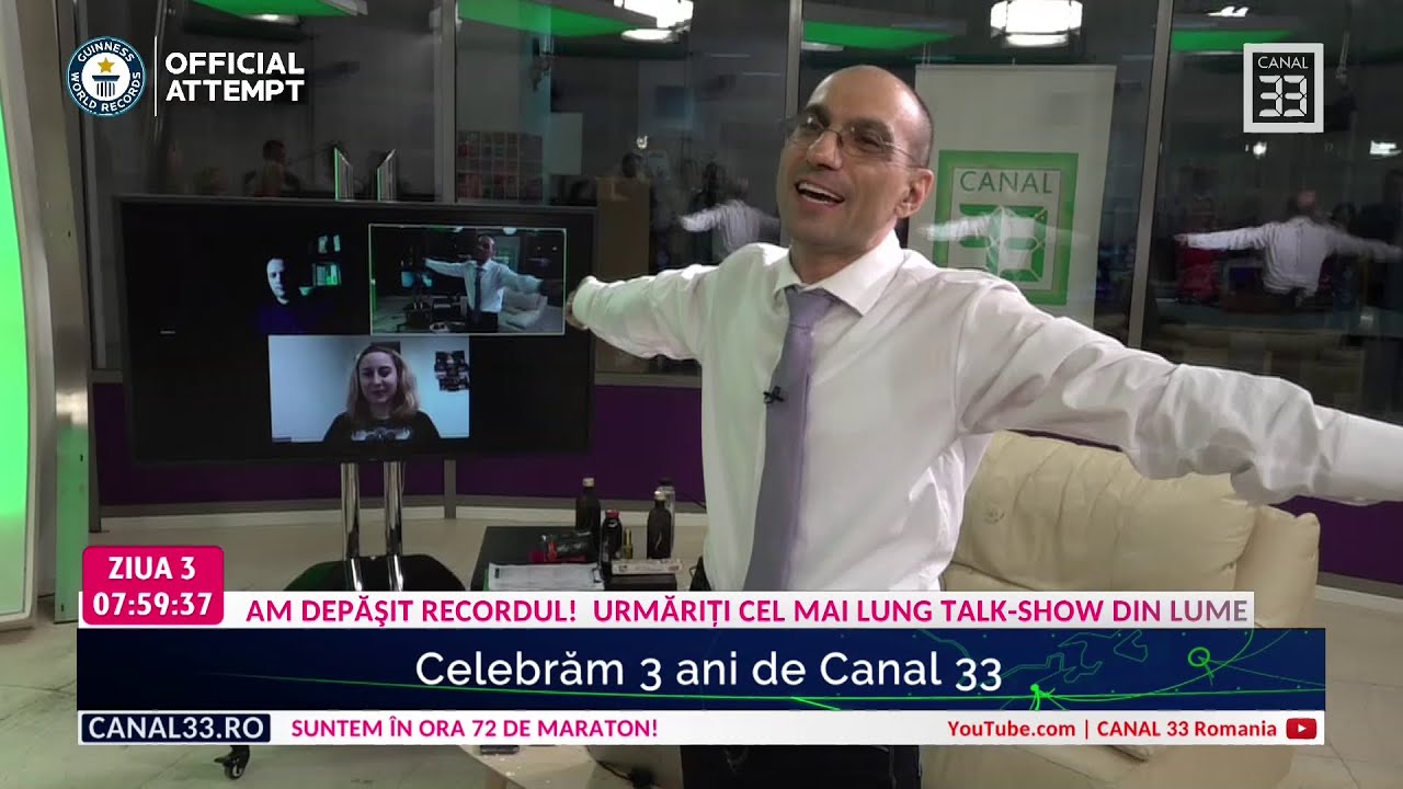 Canal 33 stabilește, la împlinirea a 3 ani, un nou record mondial ...