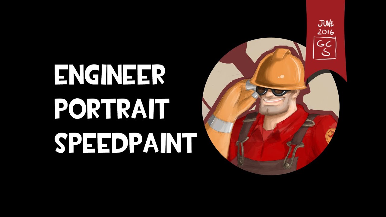 TF2 Speedpaint - Engineer Portrait