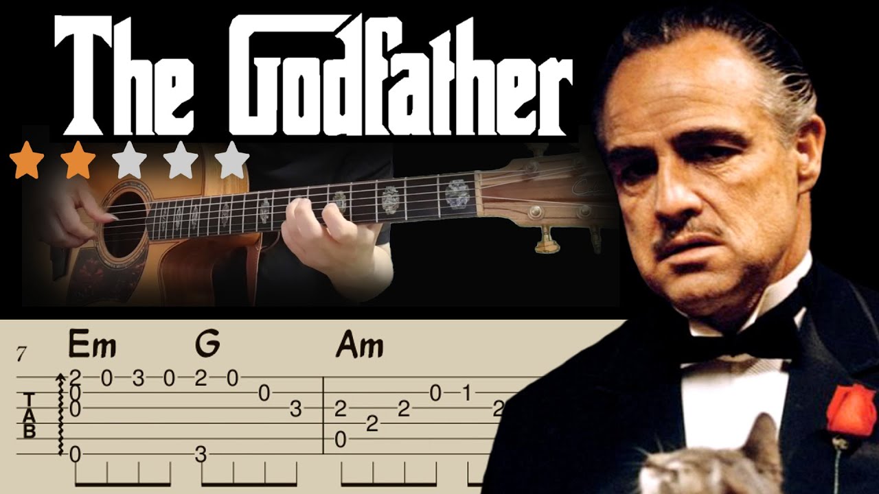 🔴THE GODFATHER Theme Song(Nino Rota)ㅣEasy Beautiful Fingerstyle Guitar TutorialㅣSimple Tabs