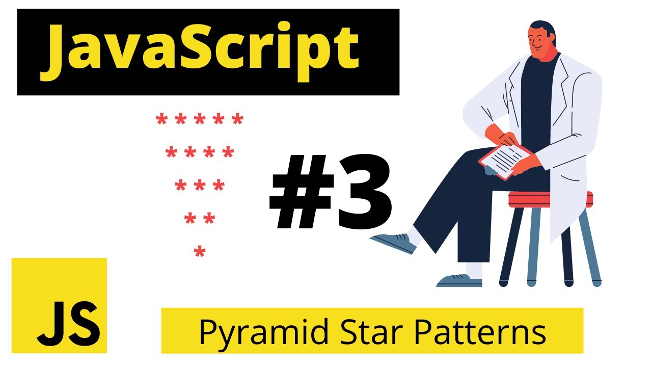 JavaScript Pyramid Star Patterns Using Function & For Loop #3