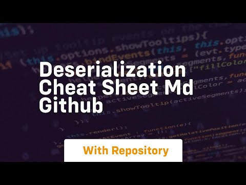 Deserialization Cheat Sheet md GitHub