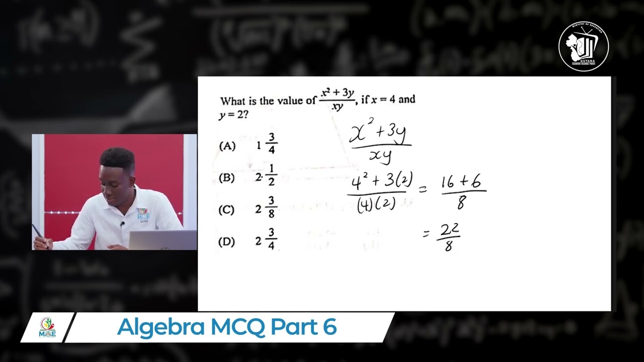 Algebra 6 - CSEC MCQs