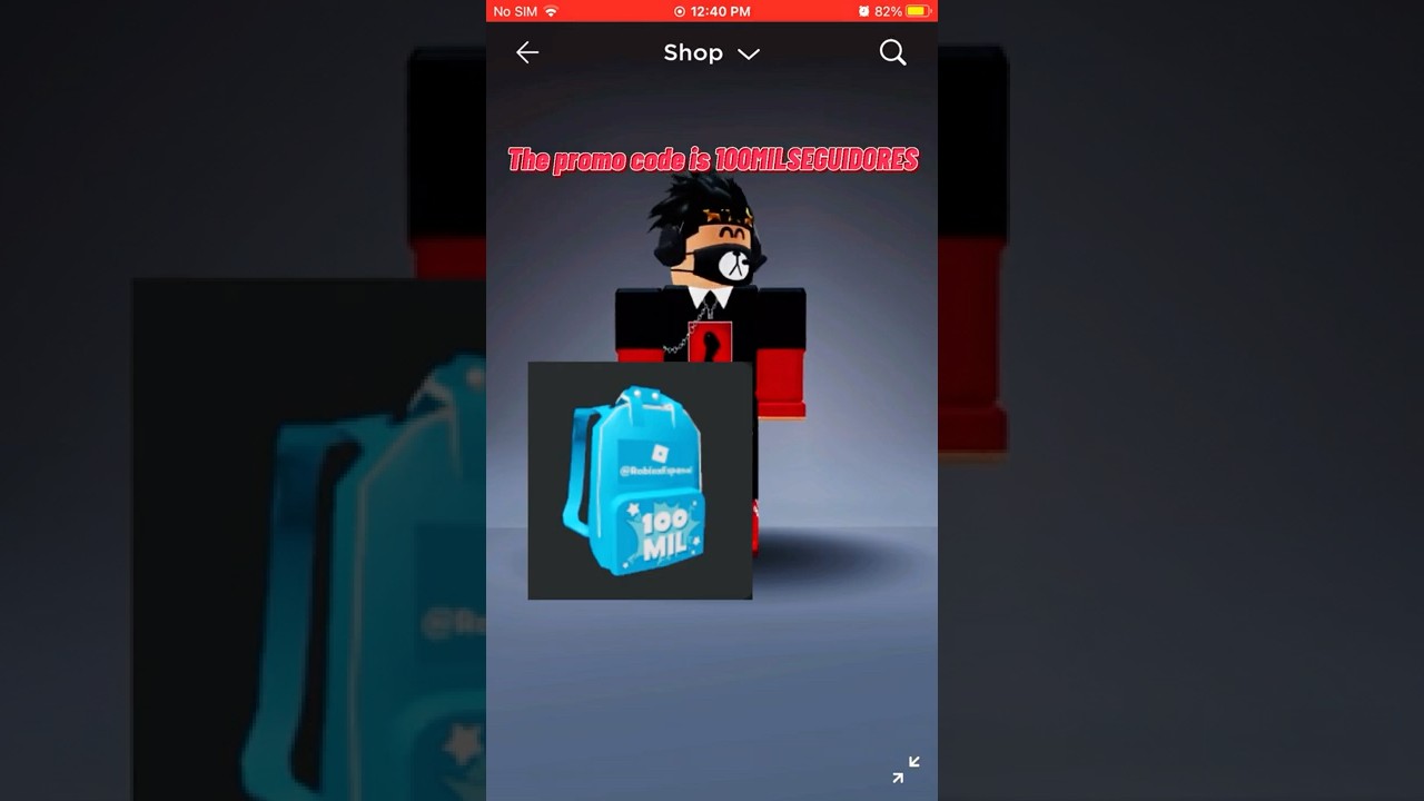 Free roblox backpack 🎒