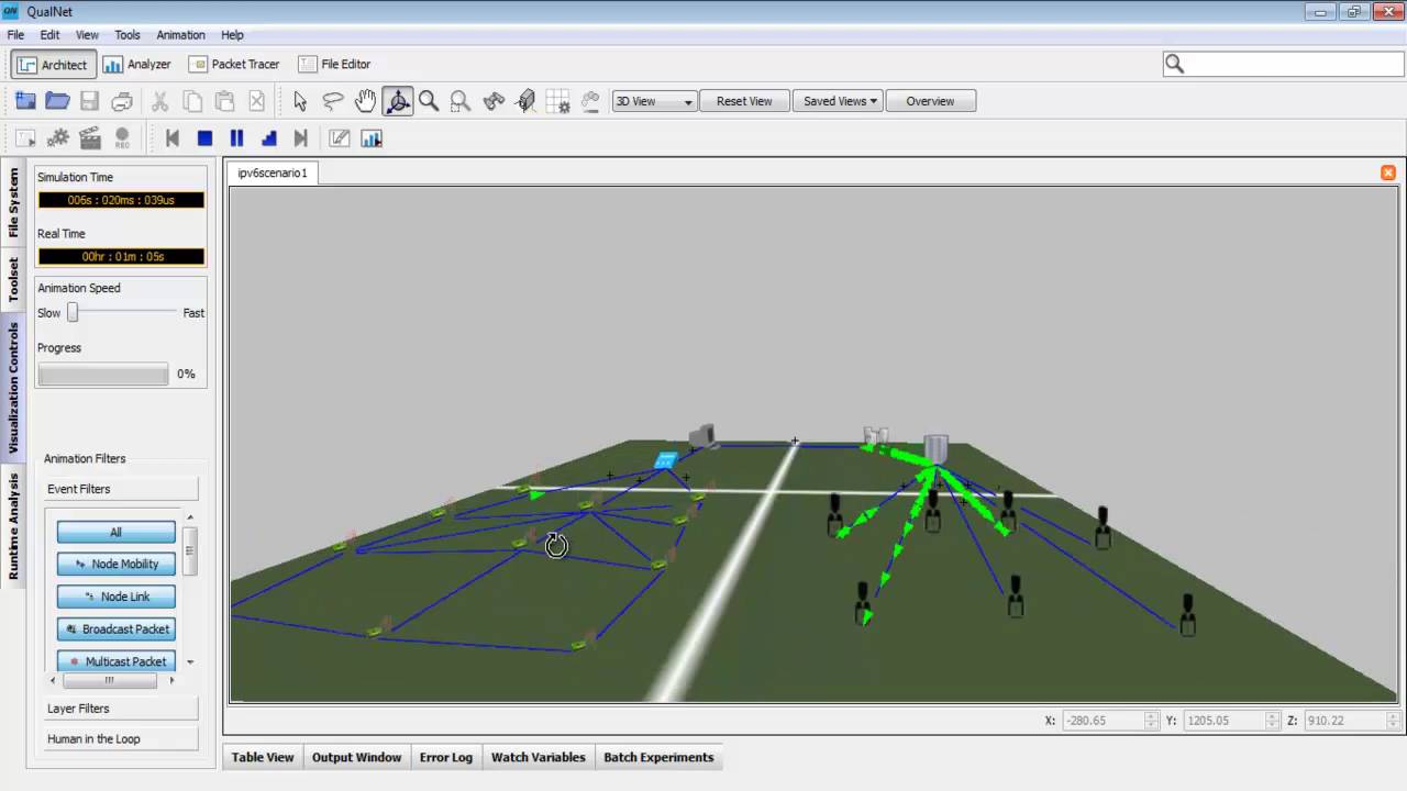 Ipv6 network simulation tools