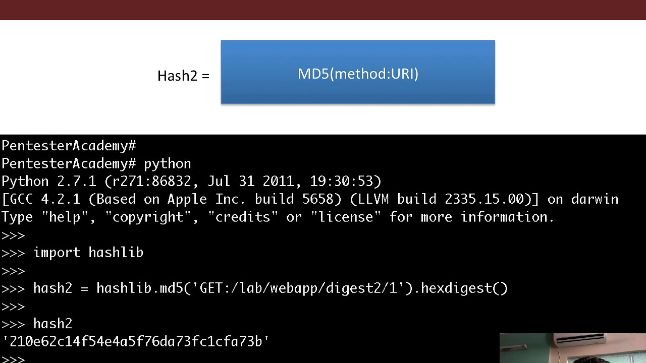 011 HTTP Digest Auth Hash Calculation