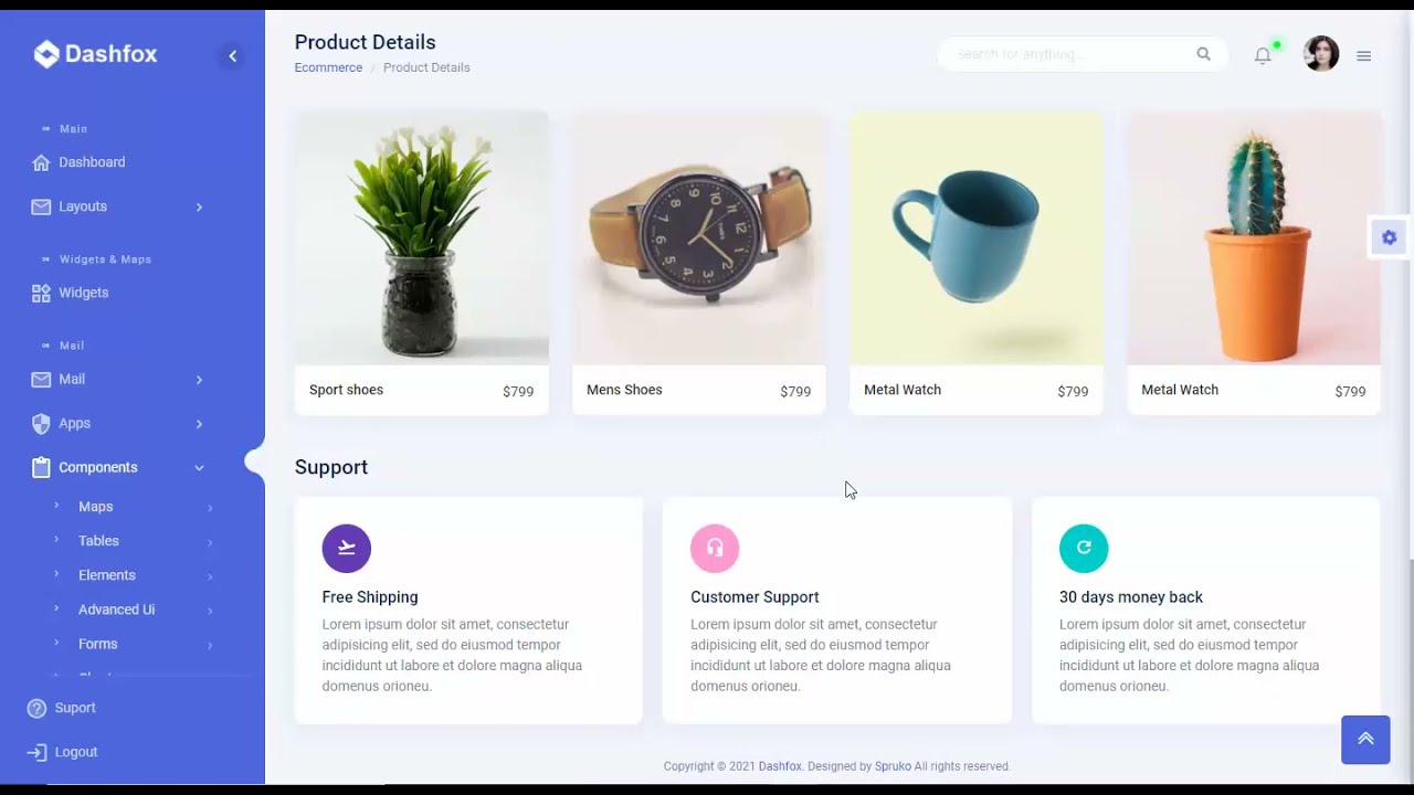 Dashfox -  Laravel Admin and Dashboard Template