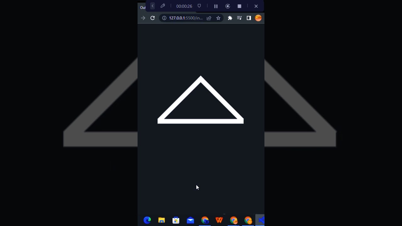 How to make triangle 📐 in CSS #shorts #viral #youtube #html #css #webdevelopment #shortsfeed