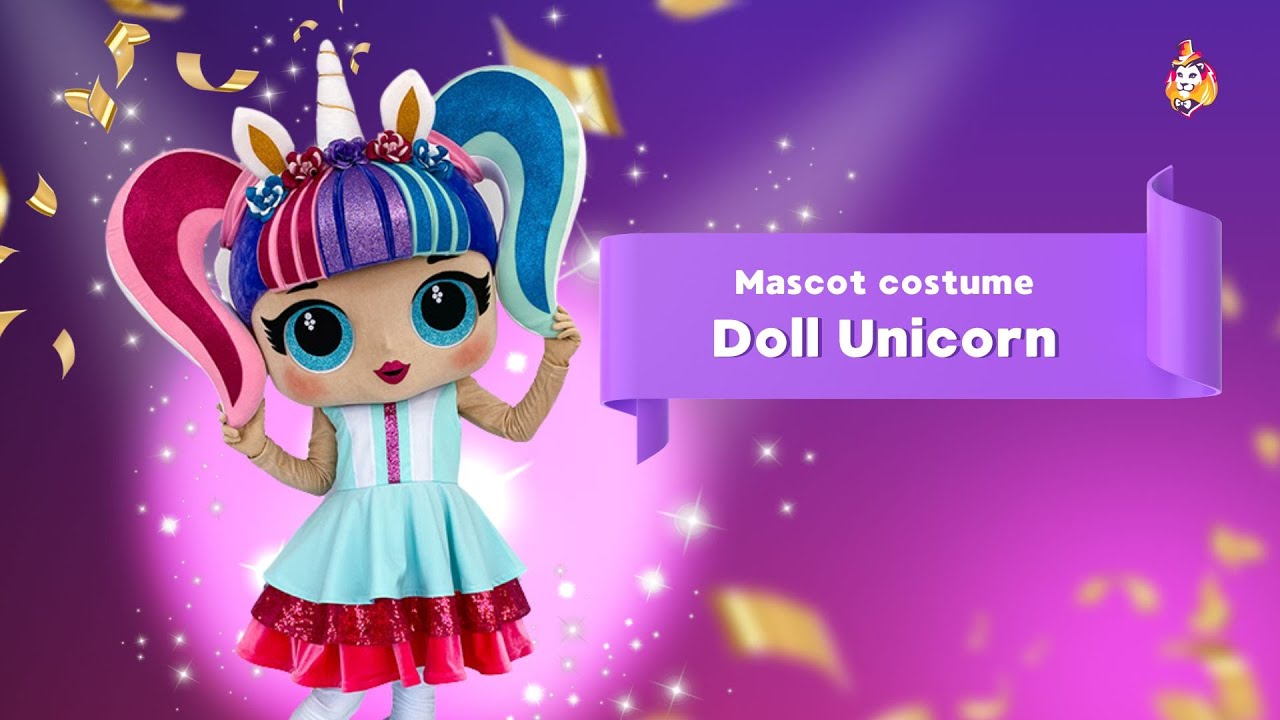 Doll Unicorn Mascot Costume