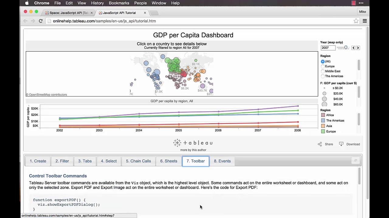 JavaScript API:  Tutorial Walk-Through