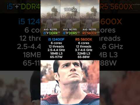 i5 12400F vs Ryzen 5 5600X #pcgaming #cpu #comparison
