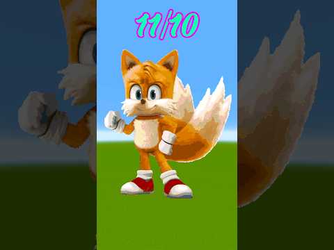 Minecraft: Rate Pixel Tails from Sonic from 1 to 10 #shorts