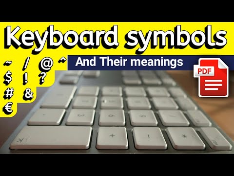 Types of Keyboard symbols | Computer all keys symbol uses, functions and meanings in Hindi PDF