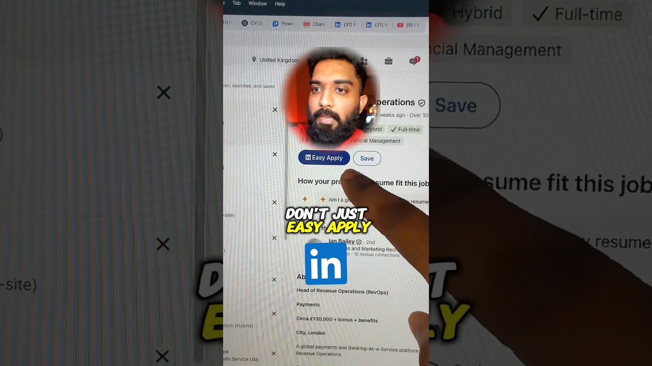 Stop using EASY APPLY on LinkedIn