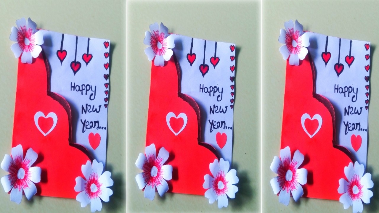 How to Make Wishing You a Bright and Beautiful NEW  YEAR CARD Making With Paper