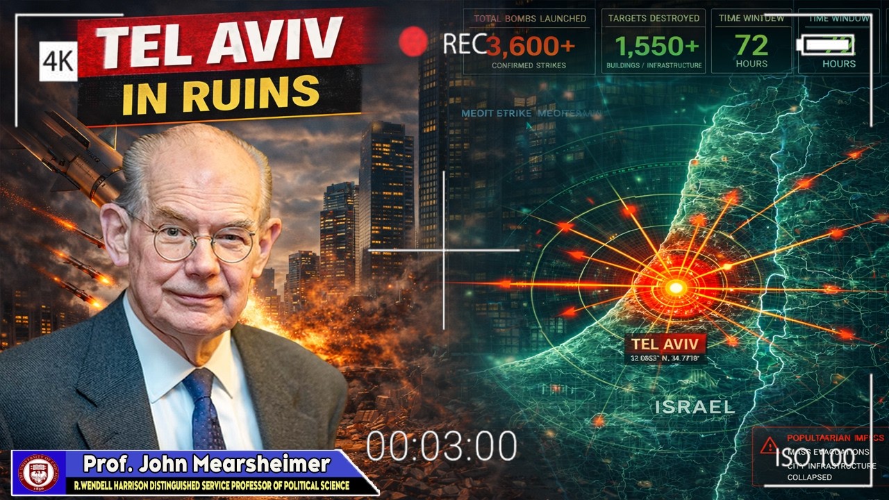 Tel Aviv in Ruins: 3,600 Bombs Level the Capital, Millions Displaced  |  Prof. John Mearsheimer