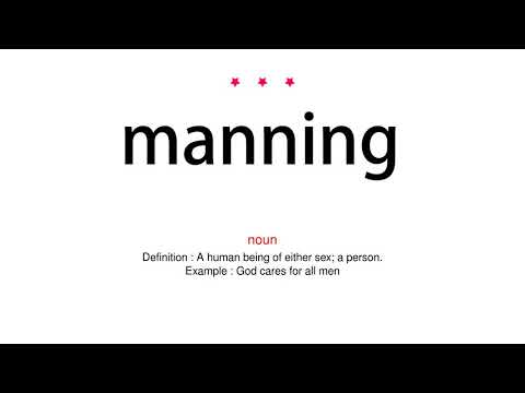 How to pronounce manning - Vocab Today