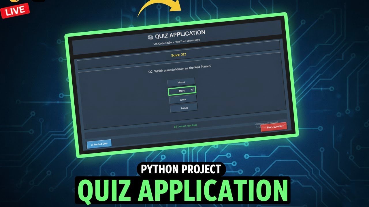 Python Quiz App in Just 2 Minutes | Full Project Tutorial | Python Mini Project #python #project