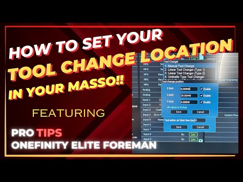How To Set Tool Change Location in Masso G3 Touch | Onefinity Elite Foreman CNC