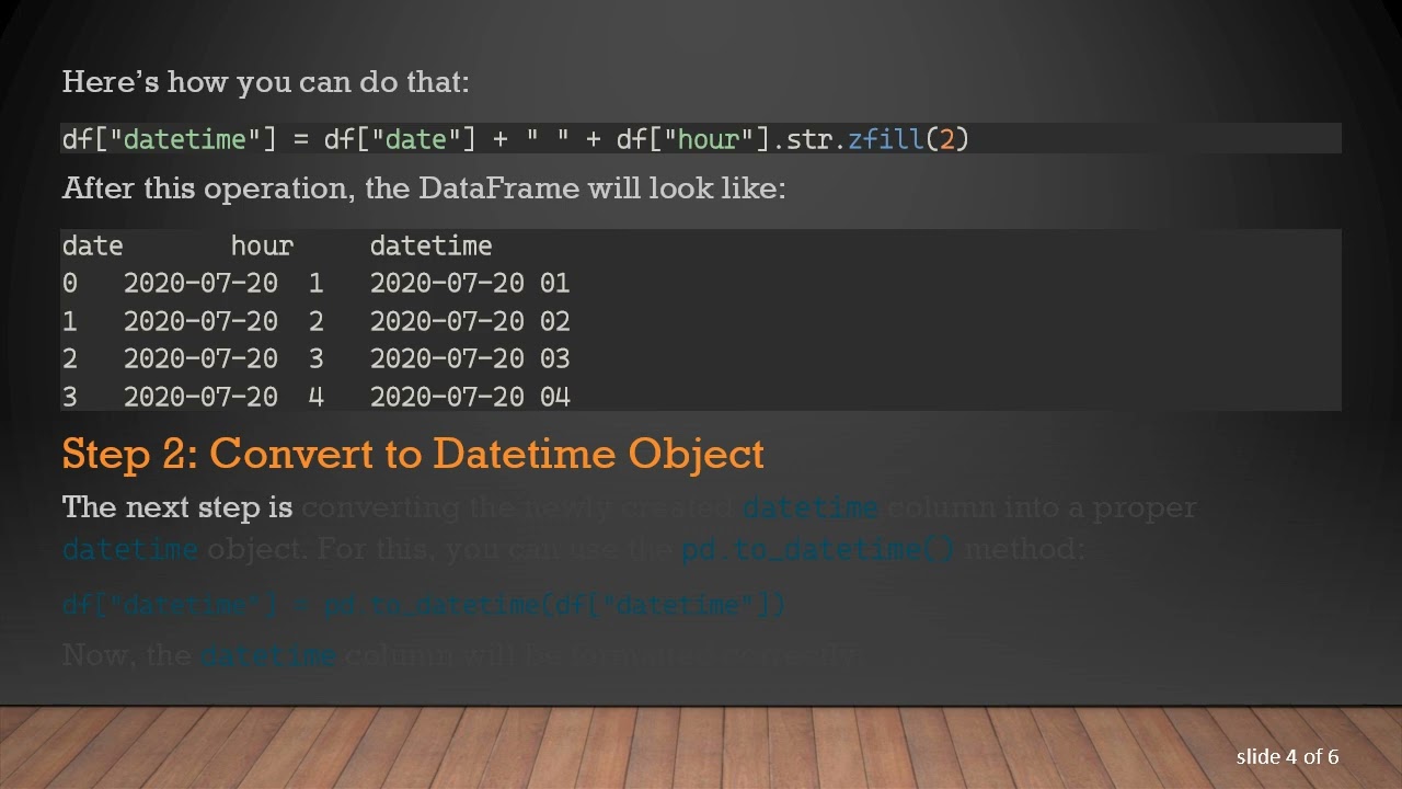 Convert date and hour to datetime in Python Pandas