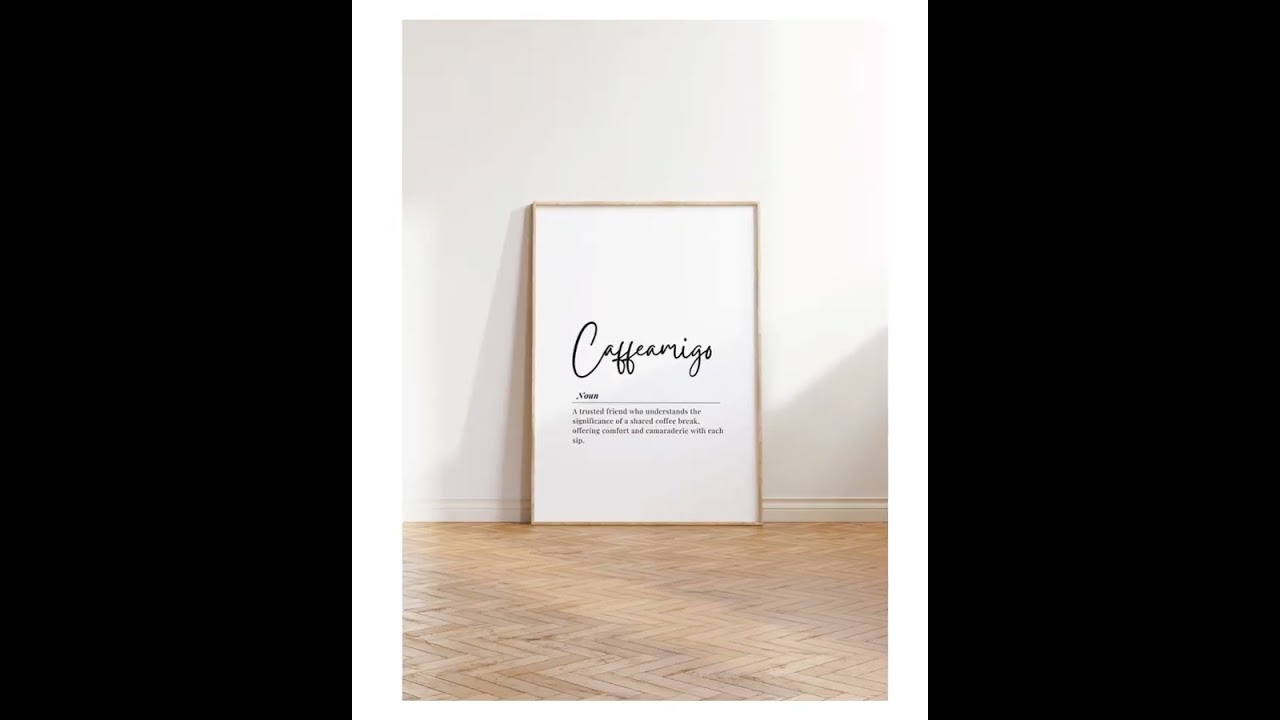 Minimalist Coffee Friend Quote Printable, Modern Kitchen Wall Art, Digital Download Cafe Decor, C...