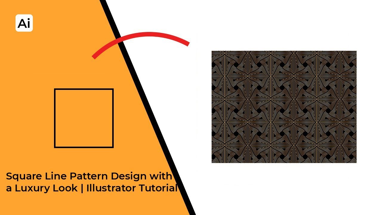 Square Line Pattern Design with a Luxury Look | Illustrator Tutorial