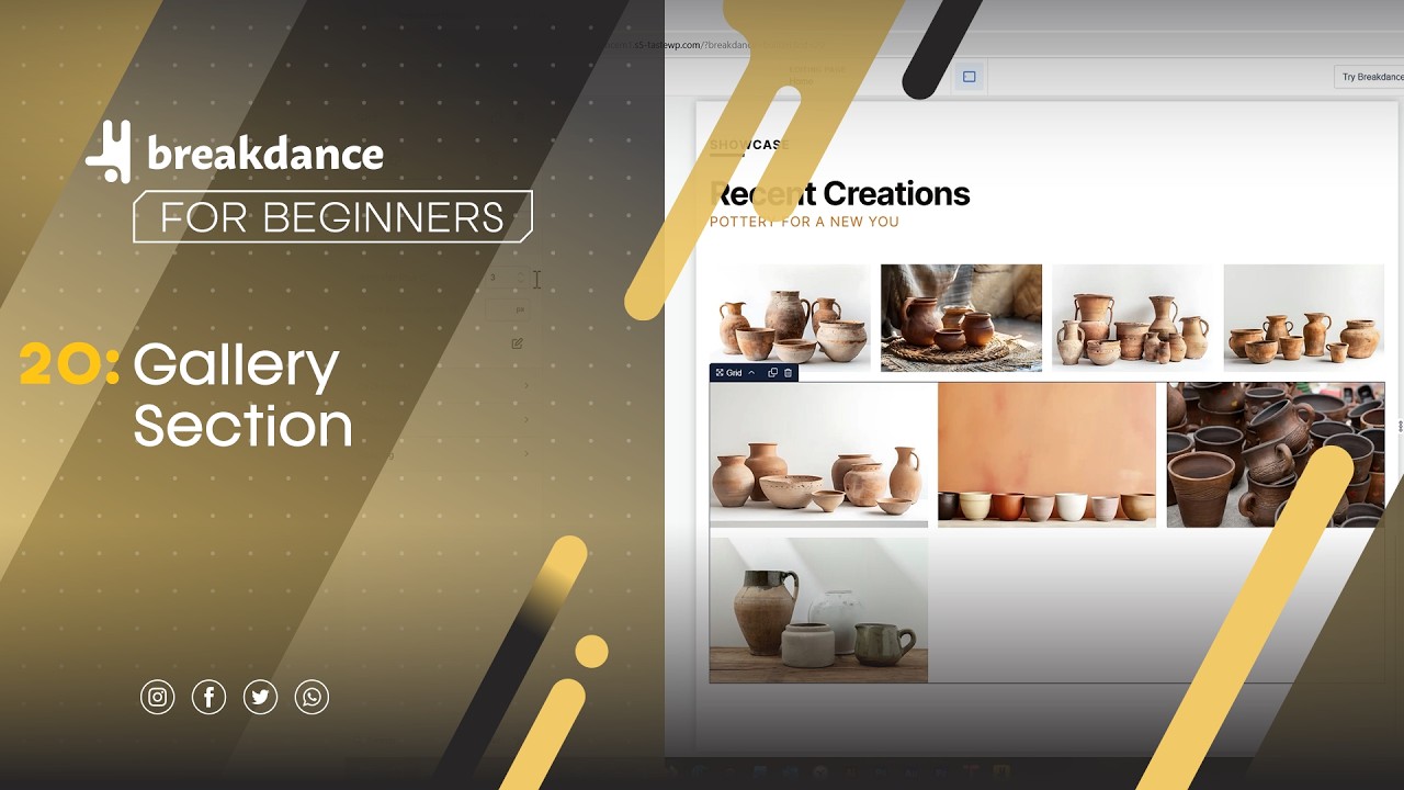 20: Gallery Element, building great image galleries in free and pro🔹Breakdance WP Tutorial 2026