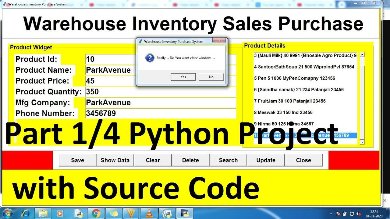 Python Projects For Beginners With Source Code Using Database | Python Projects | Python CRUD part 1
