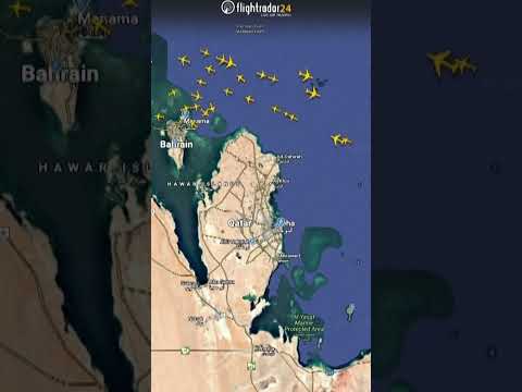 Flight path shows planes avoiding airspace across Middle East
