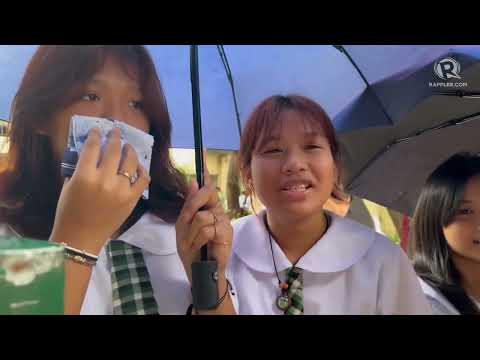 Students from Carmona National High School in Cavite share how their first day of classes are so far