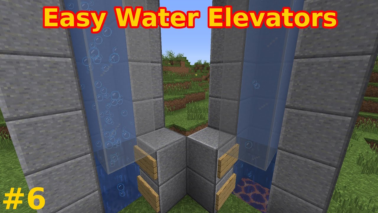 Easy Bubble Column Water Elevator - Minecraft Tips&Tricks #6