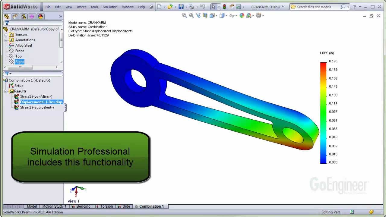 SOLIDWORKS Simulation - Combine Studies
