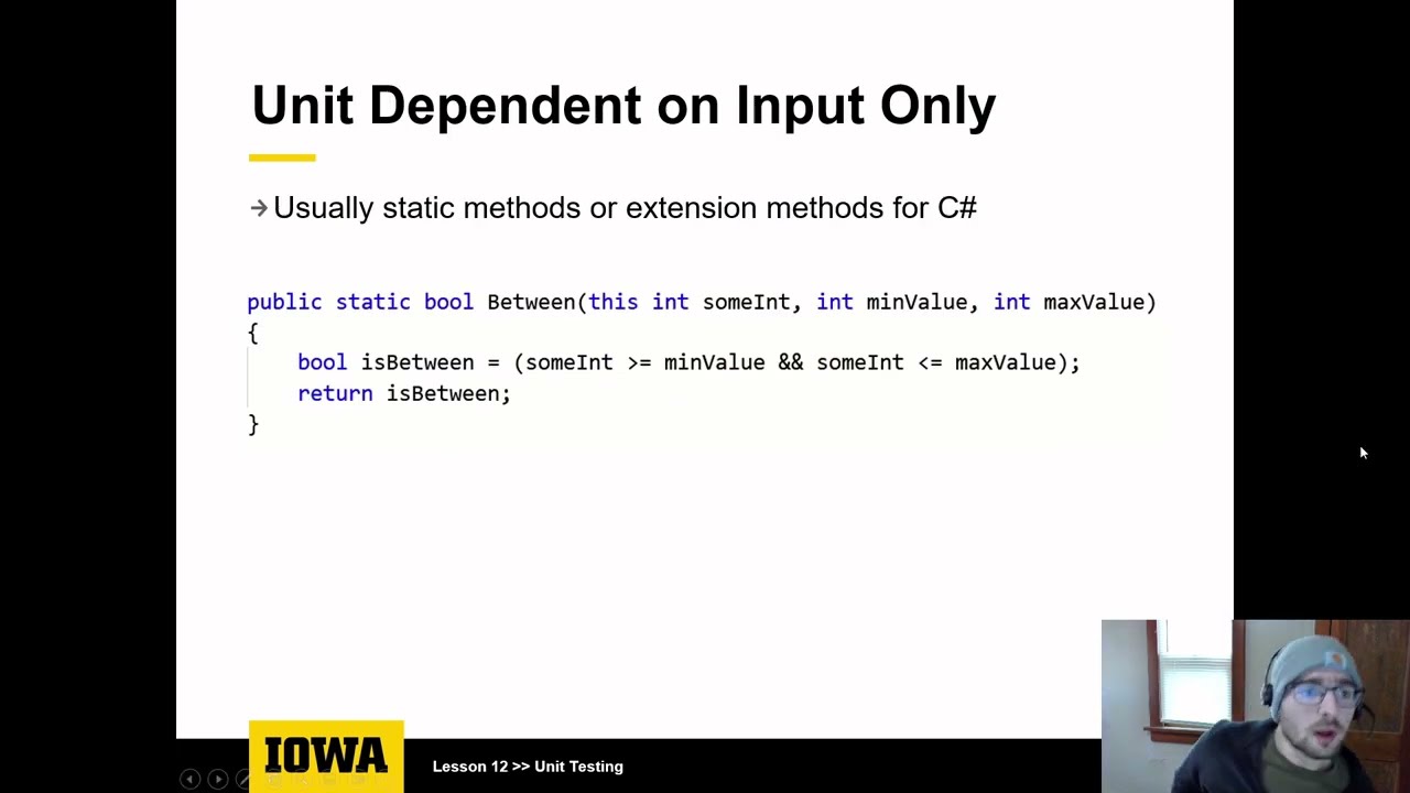 Software Dev Tools Lesson 12: Unit Testing