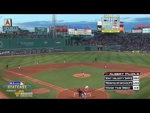 LAA@BOS: Statcast tracks Pujols' solo homer at Fenway