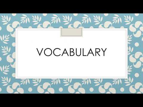Vocabulary- Synonyms and Antonyms