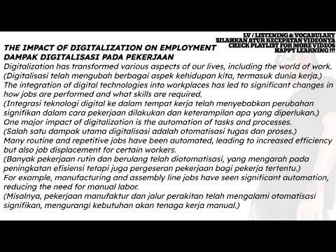 Dampak Digitalisasi Pada Pekerjaan #listvoc