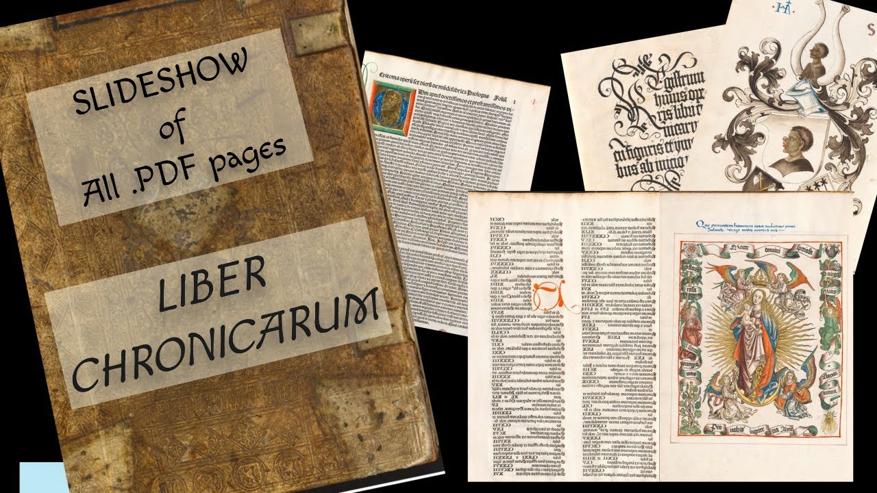 📔  LIBER CHRONICARUM 🎶 / HD slideshow all pdf \🧙Music 🎵 OLD BOOK 🔥 listen read💖 NUREMBERG CHRONICLE