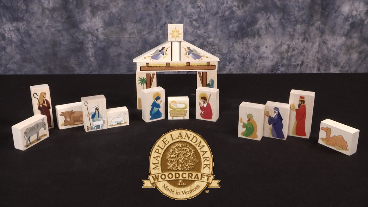 20 pc. Hard Maple Nativity Set from Maple Landmark