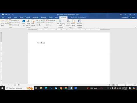 How to Insert a Date Picker in Word | Add Date Picker in MS Word