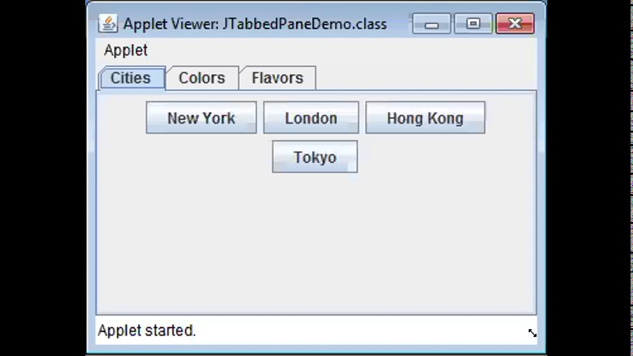 JTabbedPane in swings(Java)