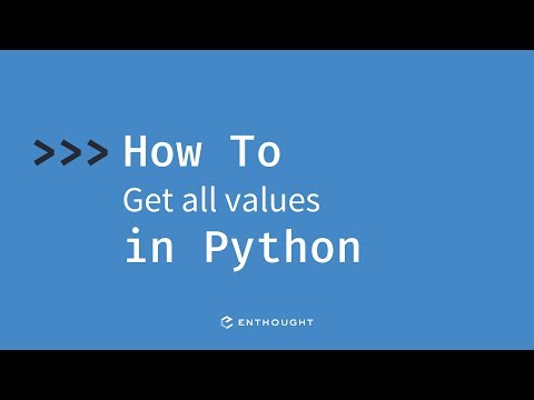 How to get all the values from a dictionary in Python