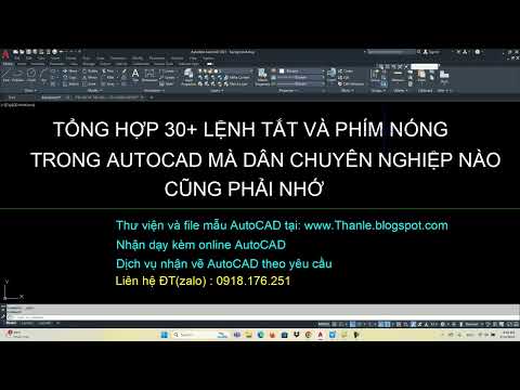 30+ Lệnh tắt & Phím nóng AutoCAD cực hay! Dân CAD chuyên nghiệp nào cũng cần biết